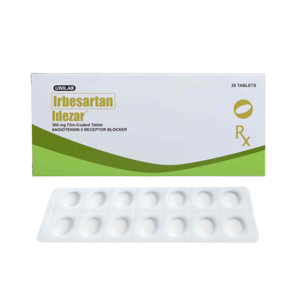 IDEZAR Irbesartan 300mg Film-Coated Tablet 28's price in the Philippines | MedsGo Pharmacy